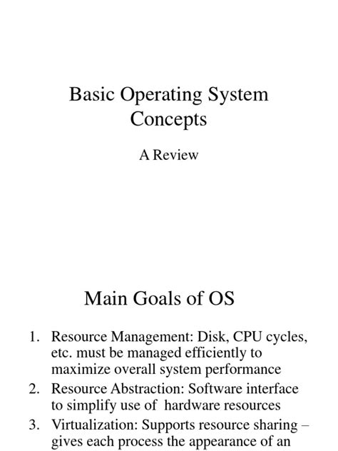 Basic Operating System Concepts Pdf Thread Computing Process