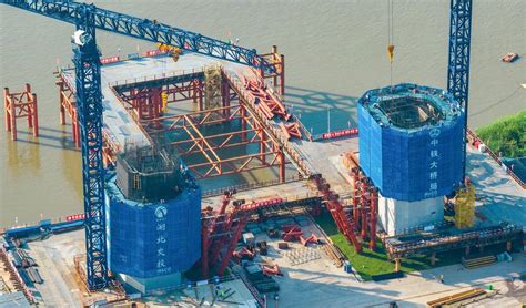 双柳长江大桥主塔施工忙 经济 新闻中心 长江网 cjn cn
