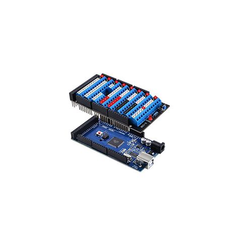 mega 2560 r3 terminal block breakout board hat with reset button and led indicator gpio