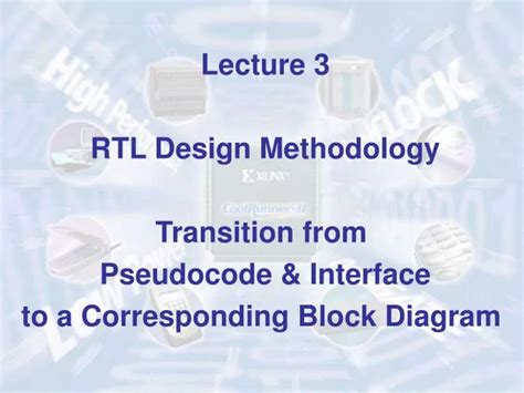 ppt lecture 3 rtl design methodology transition from pseudocode