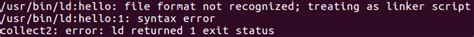Gcc Warning Hello Linker Input File Unused Because Linking Not Donegcc 412 Linking Not