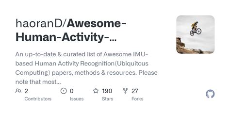 Github Haorand Awesome Human Activity Recognition An Up To Date Curated List Of Awesome Imu