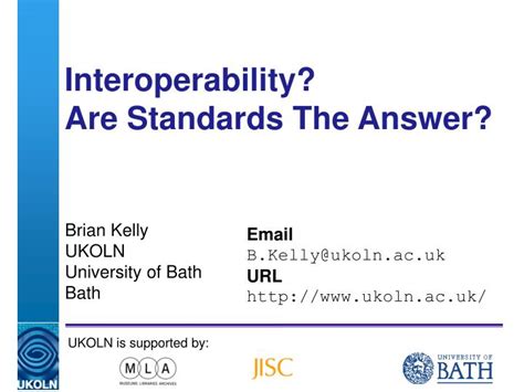 PPT Interoperability Are Standards The Answer PowerPoint Presentation ID