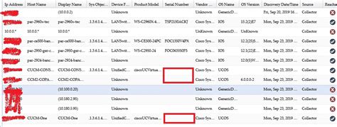solved don t show serial in cucm using cisco collector cisco community