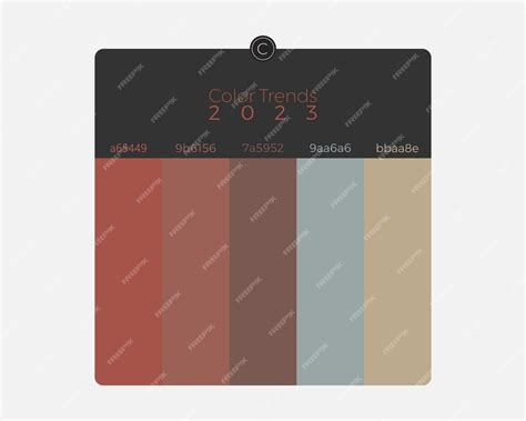 Rgb Hex의 벡터 Pantone 색상 팔레트 카탈로그 샘플입니다 새로운 패션 컬러 트렌드 색상의 예 프리미엄 벡터