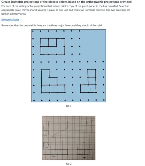Solved Create Isometric Projections Of The Objects Below