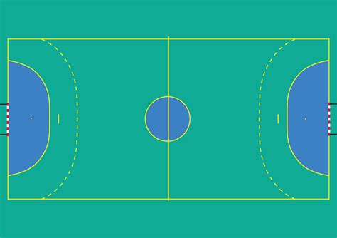 Diagram Of A Handball Court In A Gymnasium Stock Illustration