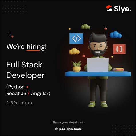 hiring fullstackdeveloper python reactjs angular coding