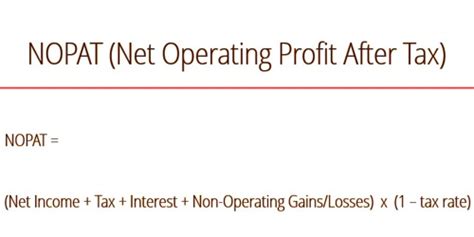 Net Operating Profit After Tax Nopat Assignment Point
