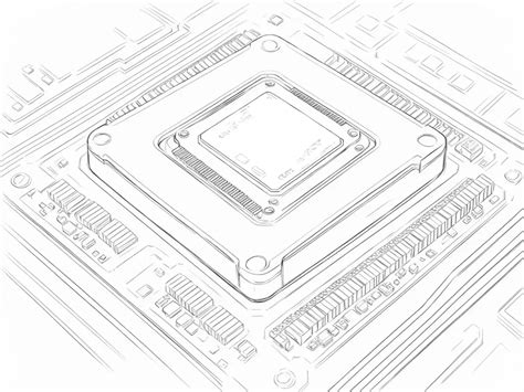 Computer Processor Drawing Vector Illustration Premium Ai Generated Image