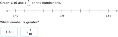 IXL Compare Decimals And Fractions On Number Lines Th Grade Math