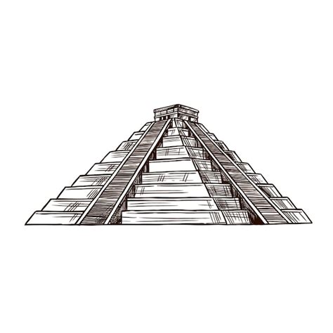 Tenochtitlan Pyramid Drawing