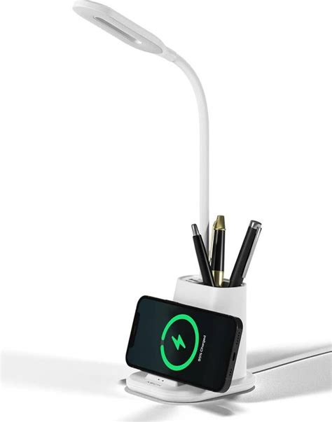 Xech Multifunctional Table Lamp With Wireless Charger And Pen Stand