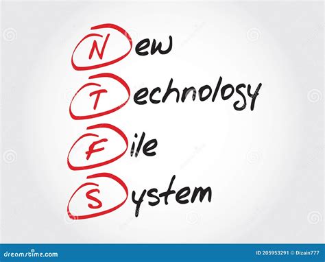Ntfs New Technology File System Stock Illustration Illustration Of Computing Concept 205953291