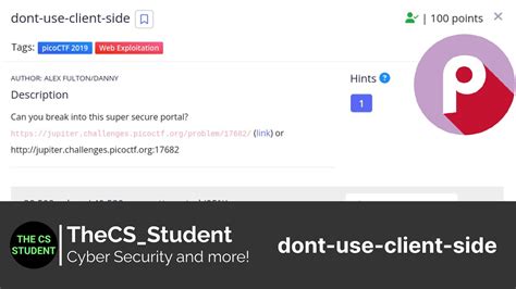 Picoctf Dont Use Client Side Youtube
