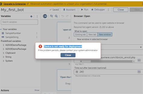 Not Able To Run My BOT Device Not Ready For Deployment Community