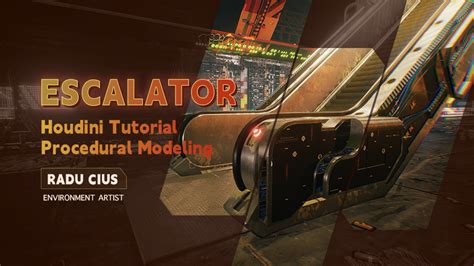 wingfox houdini tutorial procedural modeling [escalator] yiihuu cc