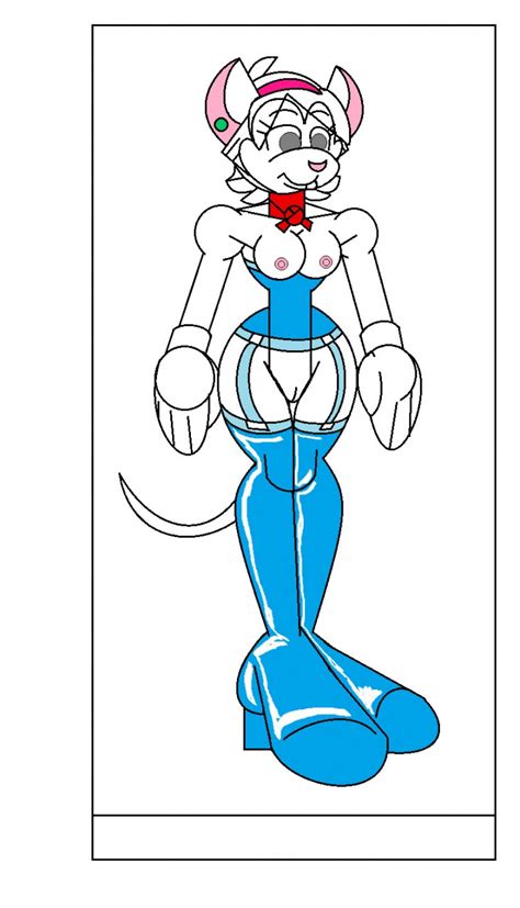 Rule 34 Blue Corset Blue High Heel Boots Bow Cartoony Corset Earring