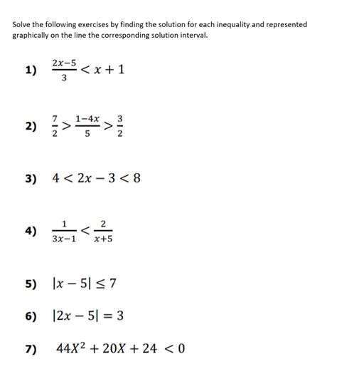 Solved Solve The Following Exercises By Finding The Solution Chegg