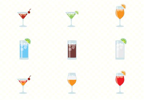 Alcohol And Cocktails Drinks Set 145289 Vector Art At Vecteezy