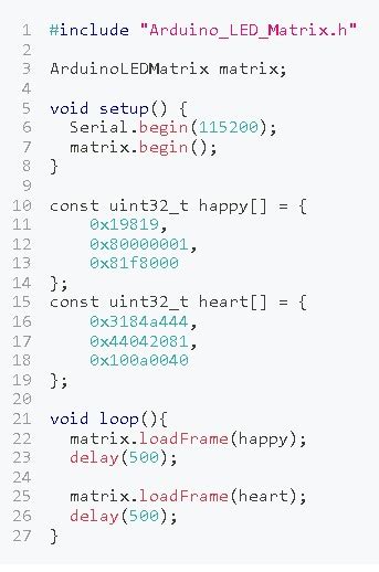 Utilizzo Della Matrice Led Arduino R4 Wifi Scarpone Mario