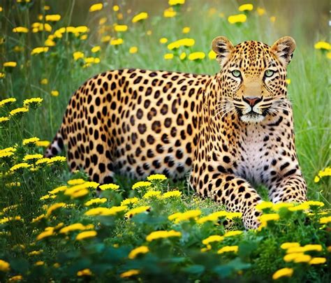 Premium Photo Wild Leopard In The Grass