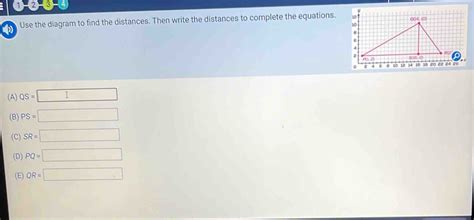Solved 1 2 3 Use The Diagram To Find The Distances Then Write The