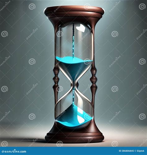 Hourglass Aesthetic Background With Sand Flowing Down Stock Image