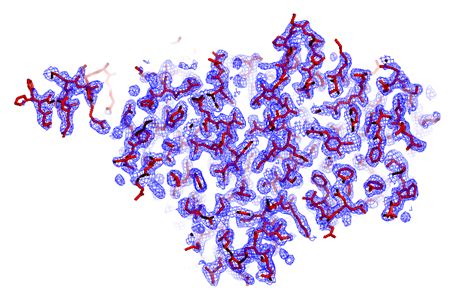 The Calculated Density Map Superimposed On The Pdb Model Download Scientific Diagram