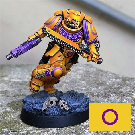 Intersex Pride Color Scheme Space Marine Rminipainting