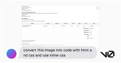 Convert This Image Into Code With Html And Css And Use Inline Css A Shadcnui And V0