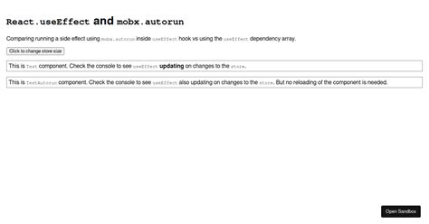Mobx With Hooks Codesandbox