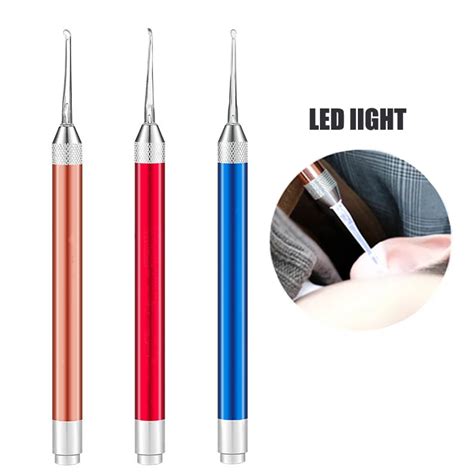 Светодиодный свет палочка для ушей уши очиститель ушной Воск Удаление инструмент фонарик ушной