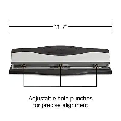 Staples 3 Hole Punch 15 Sheet Capacity Blacksilver St26639 Us Best Buy