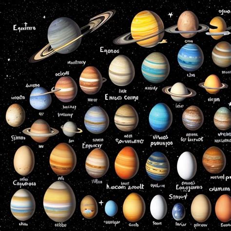 Solar System Eggs Space Galaxy Planets Diagram