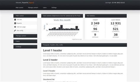 Html Template For Admin Panel Free Html Css Backend Admin Panel