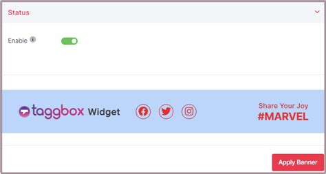 How To Add Banner In Your Taggbox Widget Taggbox Support