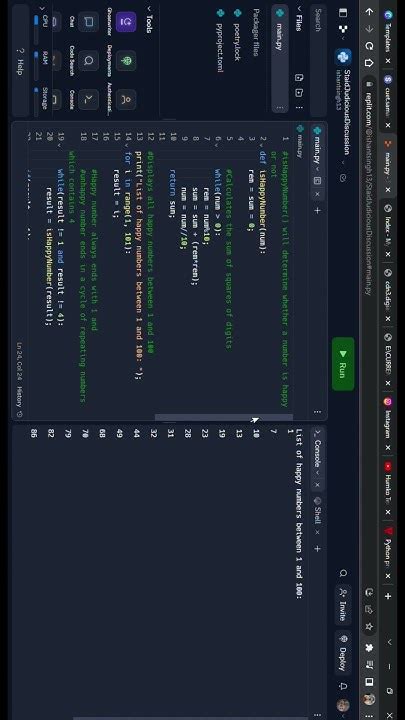 Python Program To Print All Happy Numbers Between 1 And 100 Shorts Youtube