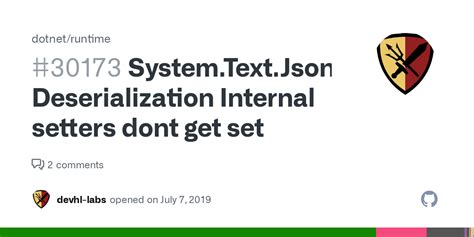 Systemtextjson Deserialization Internal Setters Dont Get Set · Issue