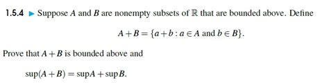 Solved 154 Suppose A And B Are Nonempty Subsets Of R That