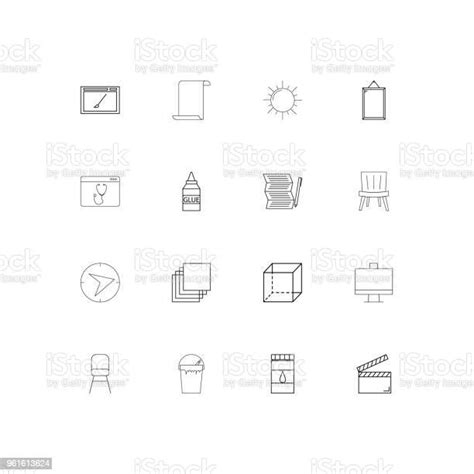 창조적인 프로세스 및 설계 선형 얇은 아이콘 설정합니다 간단한 벡터 아이콘 설명 0명에 대한 스톡 벡터 아트 및 기타 이미지 0명 디자인 문서 Istock