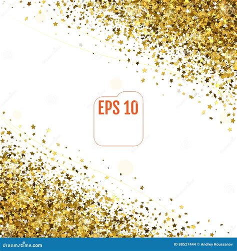 D Golden Stars Are Falling Down Vector Stock Vector Illustration Of