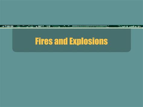 Flammability Limit Is A Significant Safety Issue For Industrial Processes Ppt