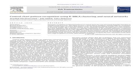 Control Chart Pattern Recognition Using K Mica Clustering And Neural