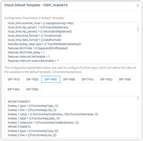 View A Default Auto Provisioning Template