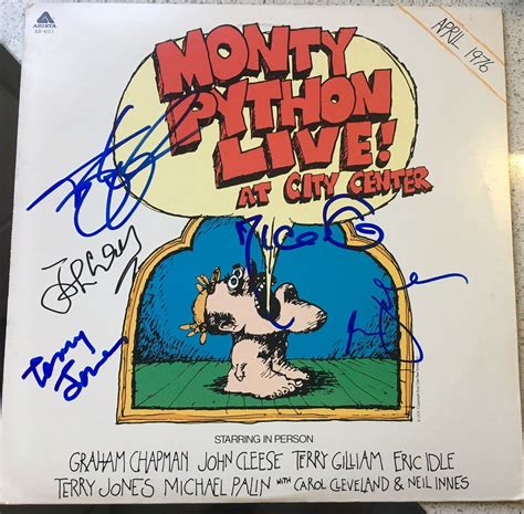Monty Python Signed Cast 5 Autograph Live City Center Album Vinyl