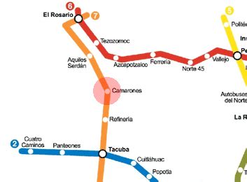 Camarones Station Map Mexico City Metro