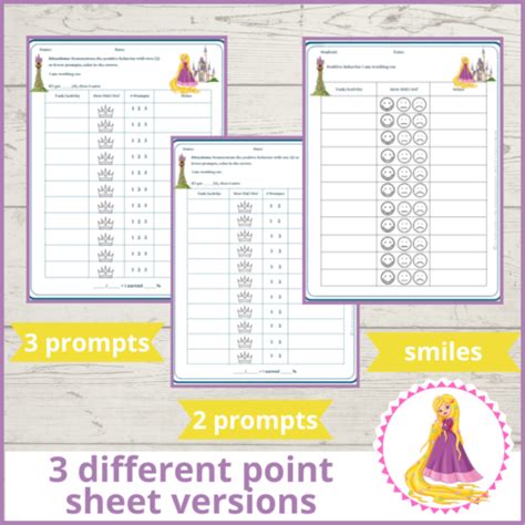Point Sheet For Behavior Rapunzel Classful