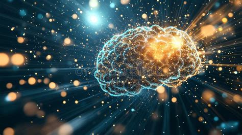 A Lively Digital Image Of A Brain With Illuminated Neural Pathways Representing Intelligence