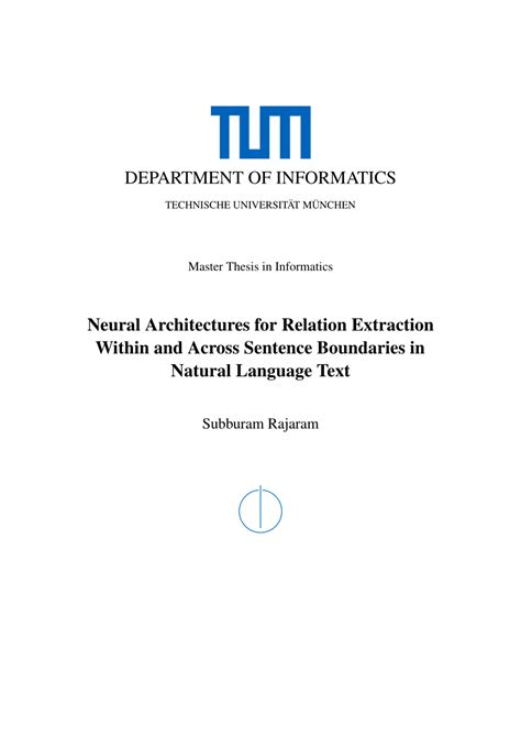 Pdf Neural Architectures For Relation Extraction Within And Across Sentence Boundaries In